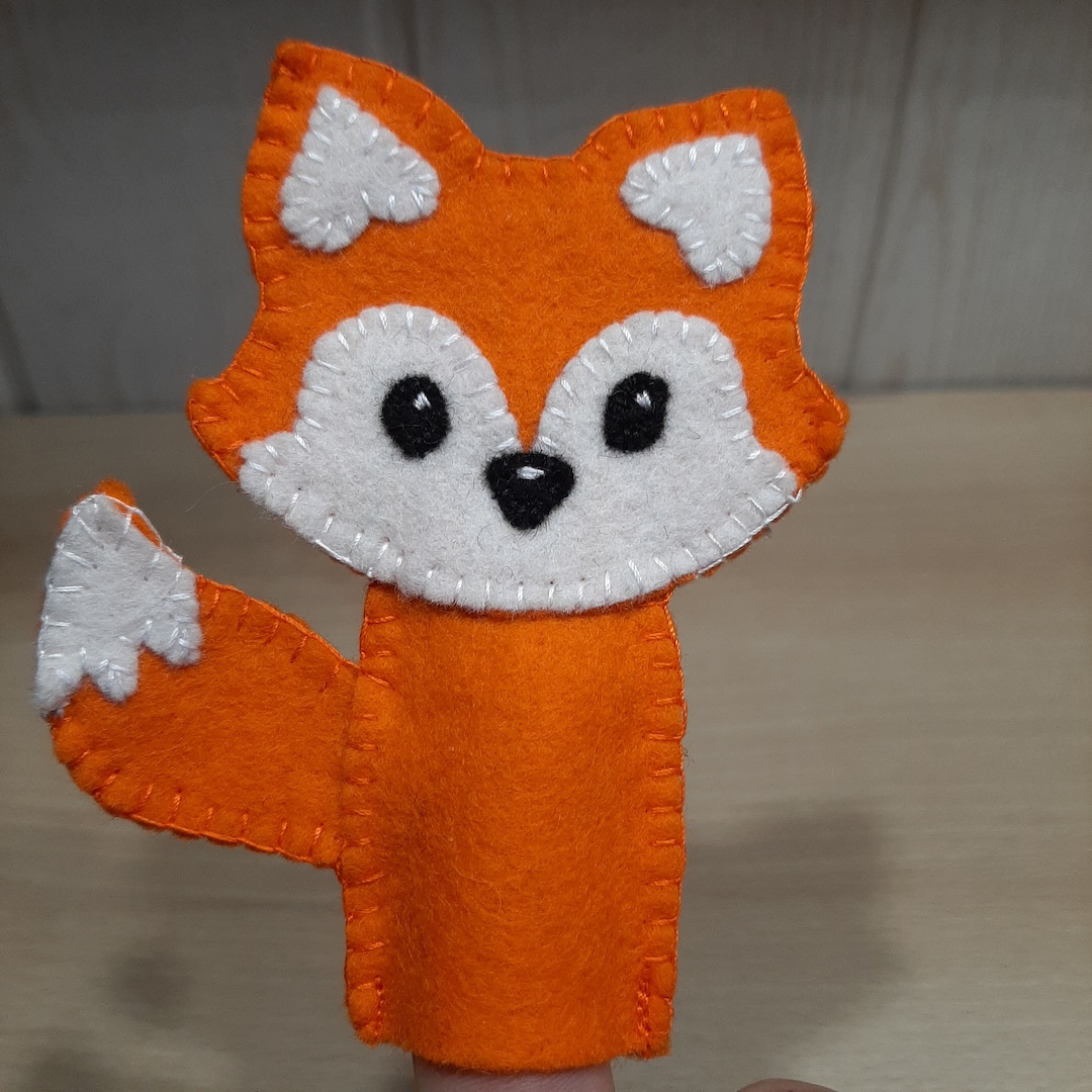 Fox Finger Puppet Made of Natural Wool Felt - Original Gift Idea for ...