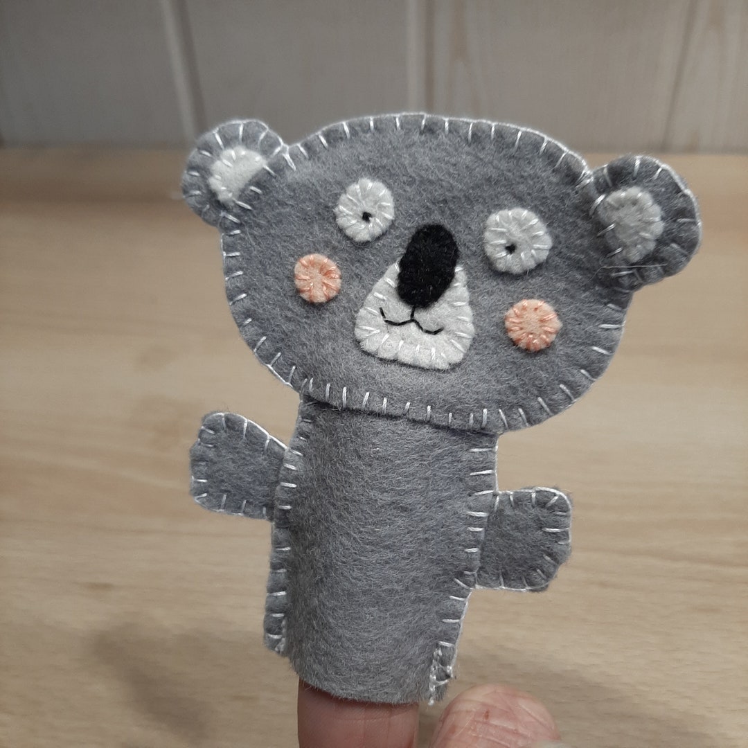 Koala Finger Puppet Made of Natural Wool Felt - Original Gift Idea for ...