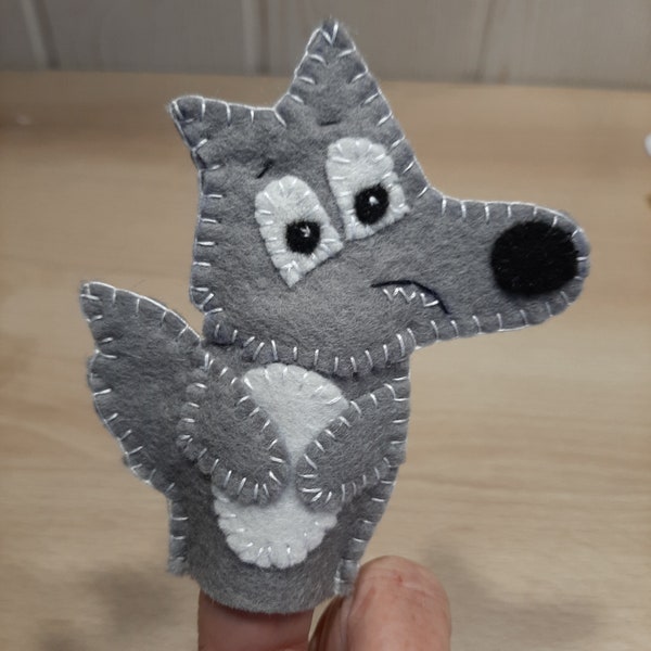 Wolf Finger Puppet - Etsy
