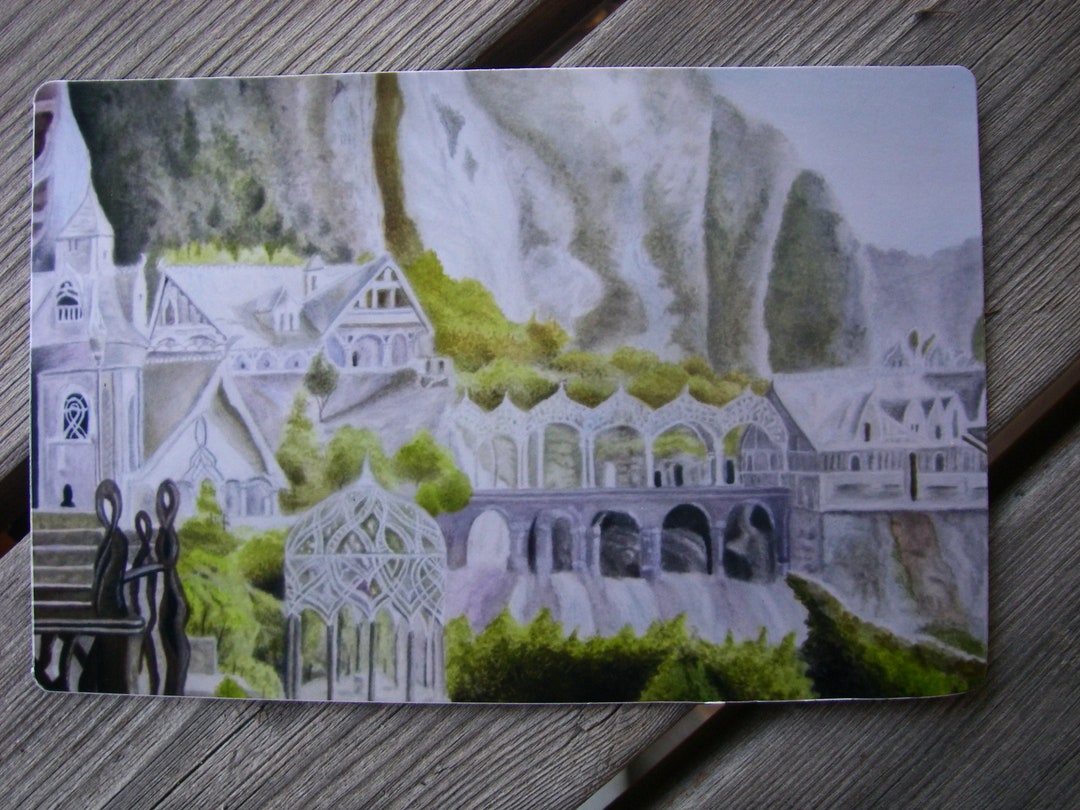 Fantasy LOTR Hobbit Inspired 4 X 6" Refrigerator Magnet Landscape Scene ...