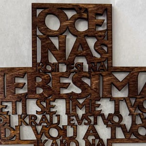 Oce Nas-our Father Cross, Croation, Wood, Large- 11 X 15, Wall Art ...