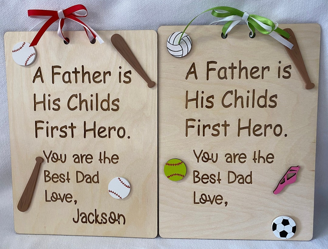 Fathers Day, Laser Cut & Engraved, Personalized Sign, Gift for Dad ...