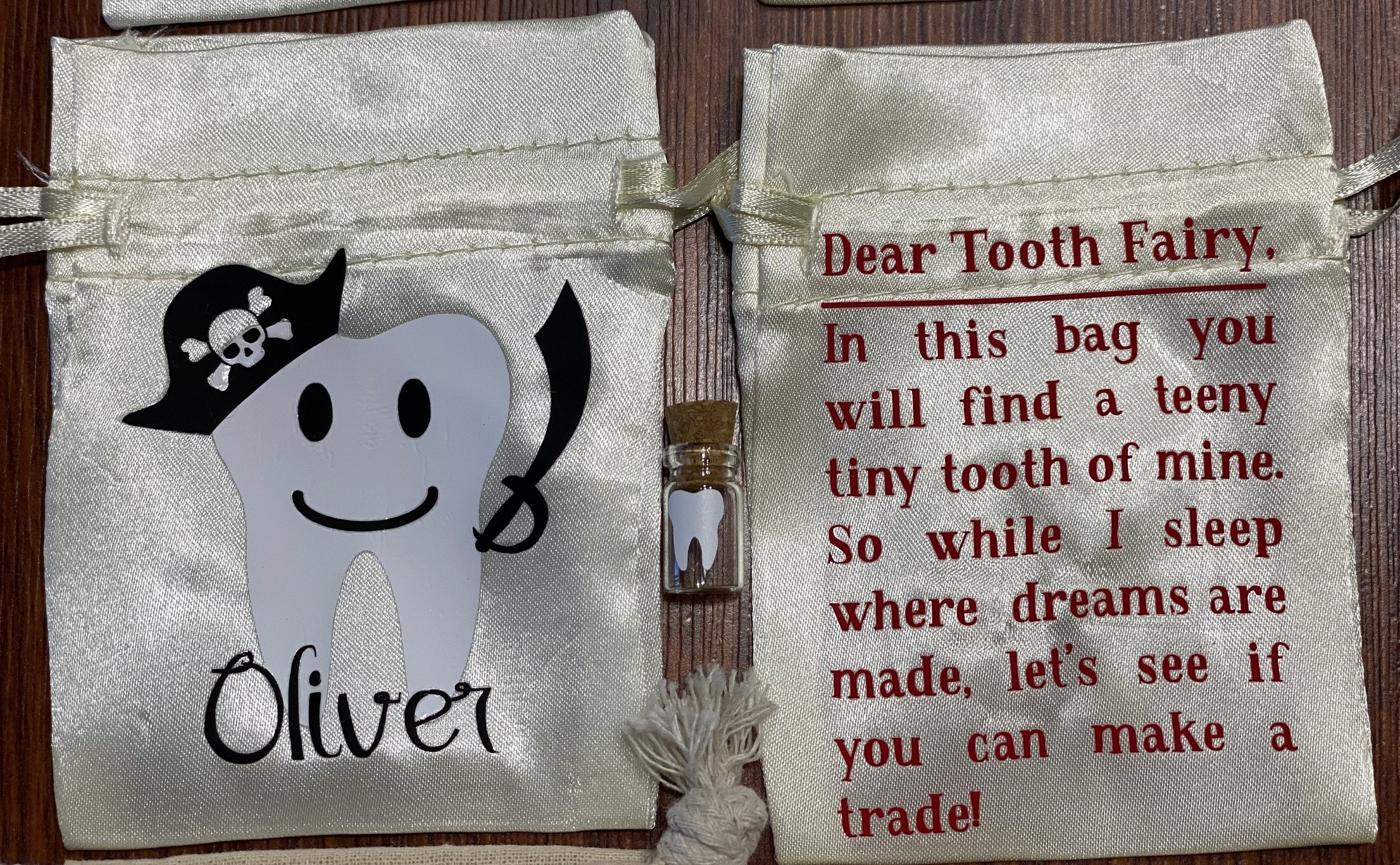 Tooth Fairy Bag &jar, Keepsake, Personalized,tooth Fairy Poem, Stocking ...