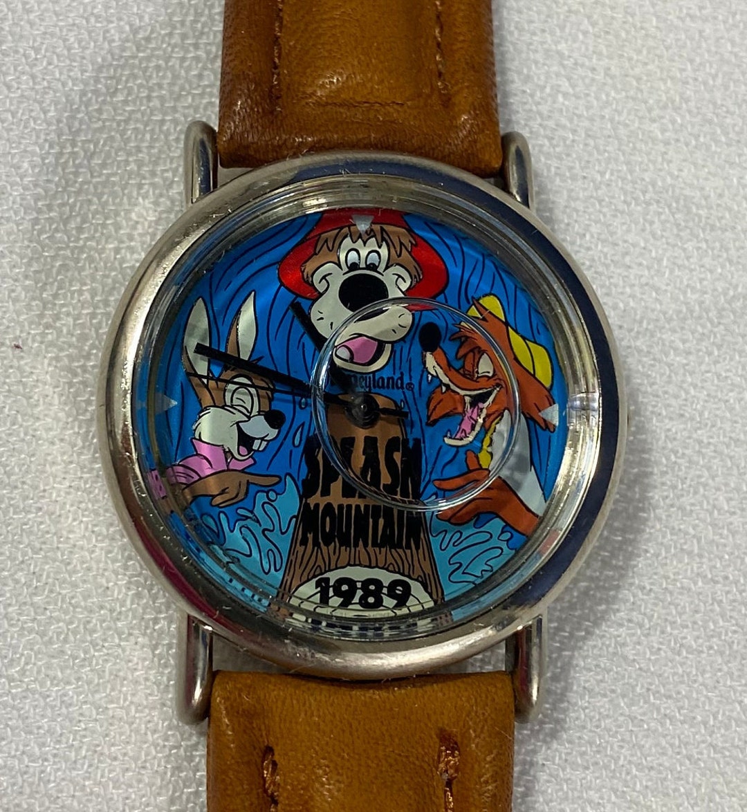 1989 Disneyland Splash Mountain Cast Member Watch: Limited Edition Leather Band - Etsy