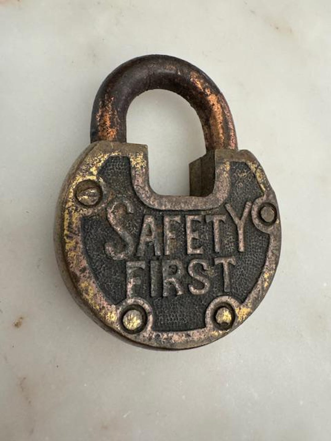 Vintage Safety First Brass Padlock no Key Home Decor Accessories, Retro ...