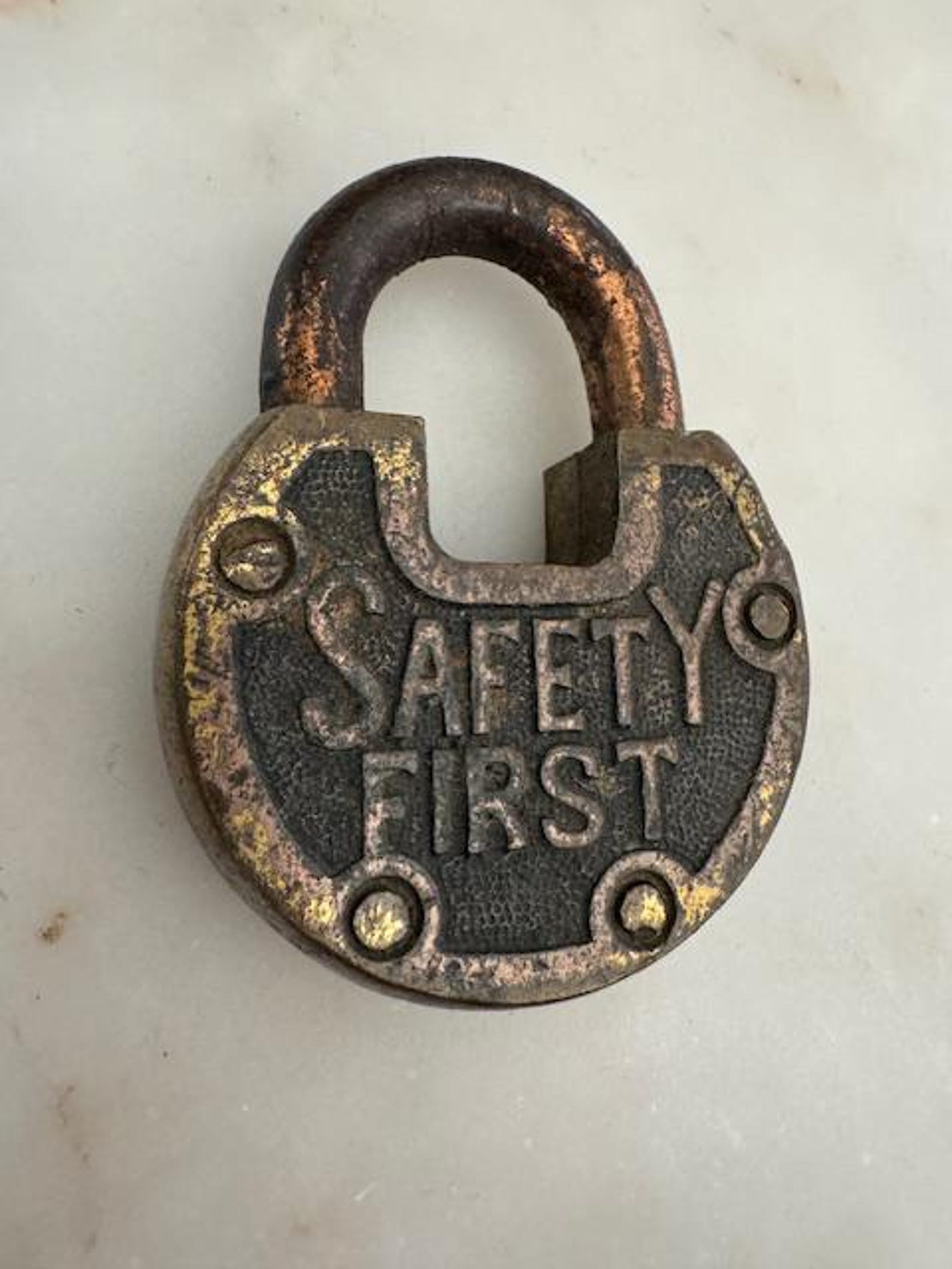 Vintage Safety First Brass Padlock no Key Home Decor Accessories, Retro ...