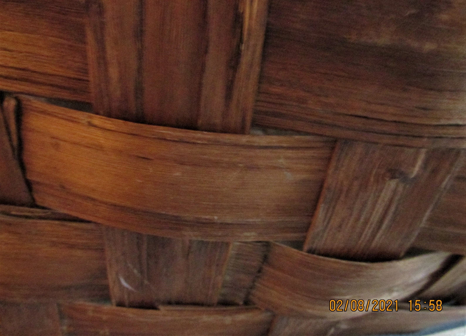 Vintage Woven Wide Splint Gathering Basket W/handle Table Top Decor or ...