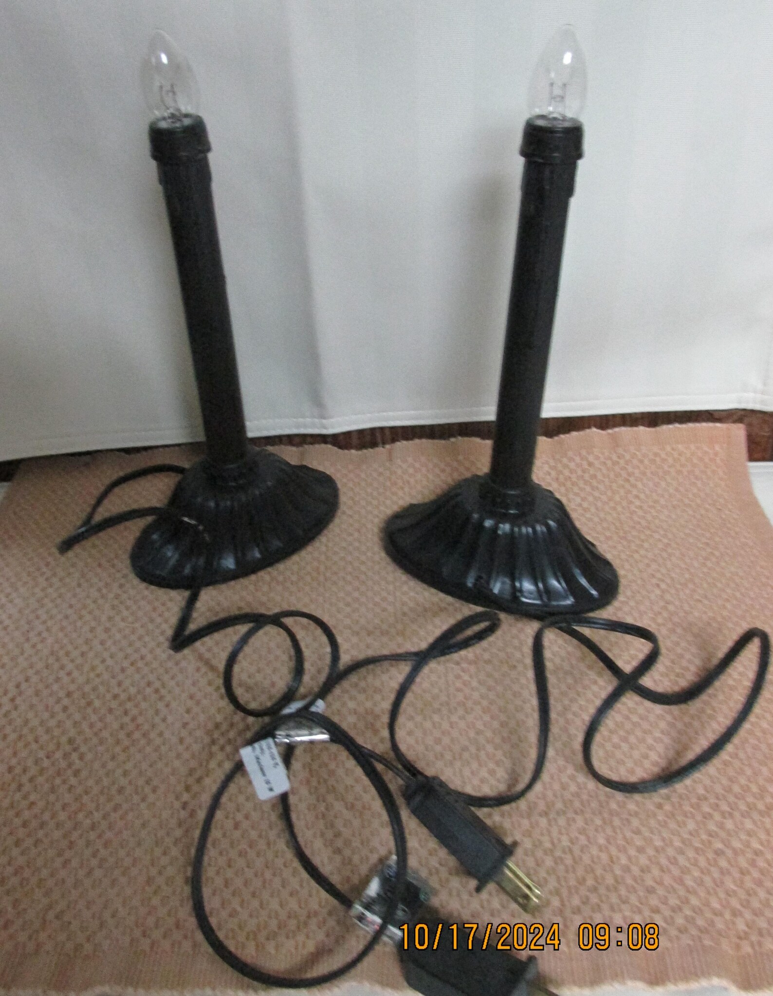 Halloween Black Window Candles Set of 2 No Bulbs Included - Etsy