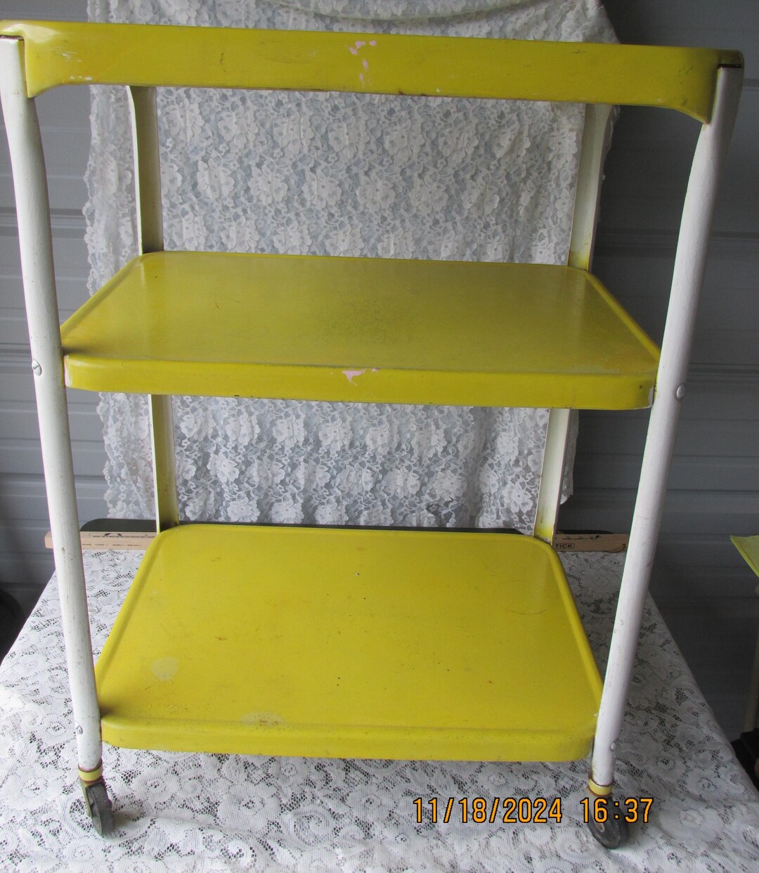 Costo Yellow 3 Tier Kitchen Cart Vintage - Etsy