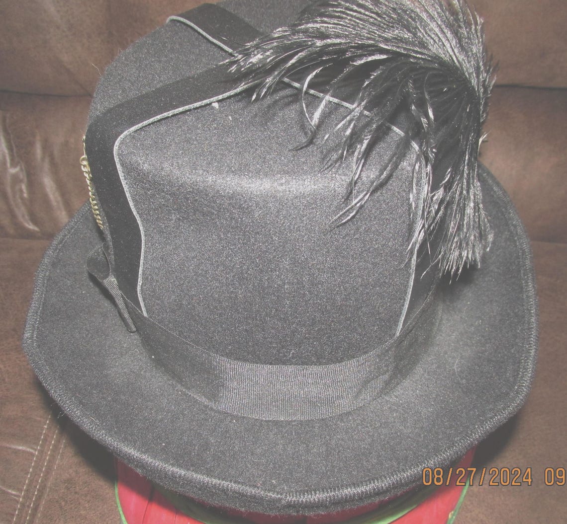 Steampunk Period Black Crow Hat With Gears and Feathers Halloween Hat ...