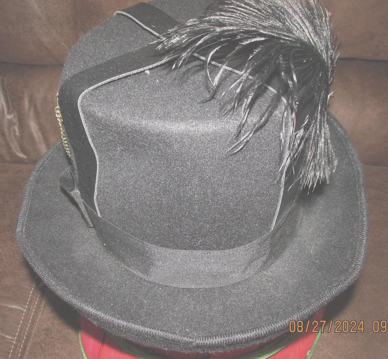 Steampunk Period Black Crow Hat With Gears and Feathers Halloween Hat ...