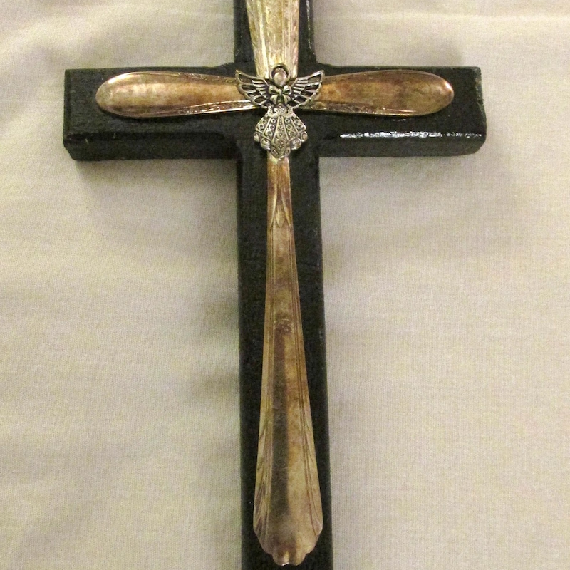 Silverware Cross - Etsy