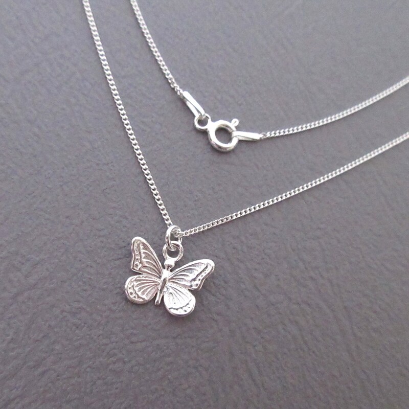 Silver Butterfly Pendant 925 - Etsy