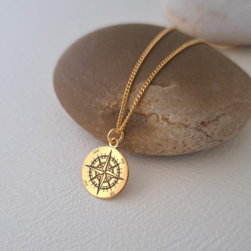 Compass Rose Pendant - Etsy
