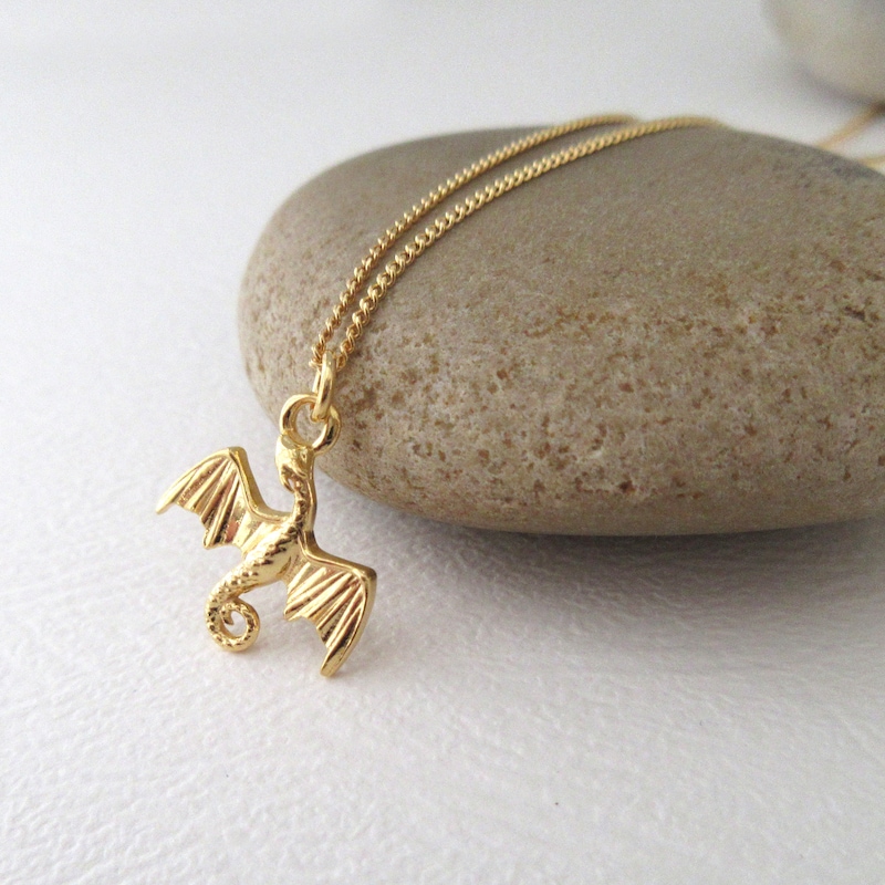 24k Gold Dragon Pendants - Etsy