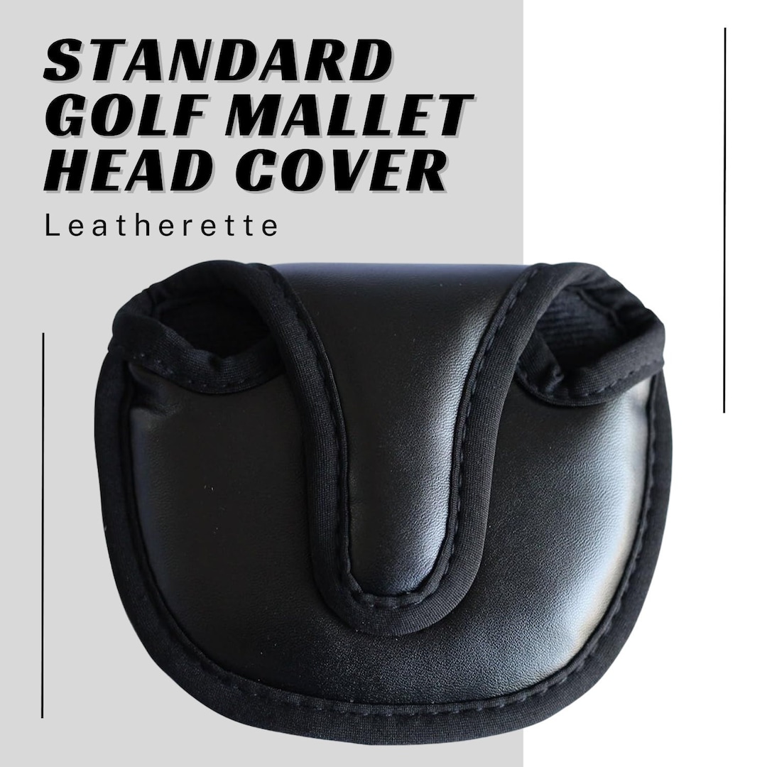 Leatherette Standard Black Mallet Putter Head Cover-perfect for ...