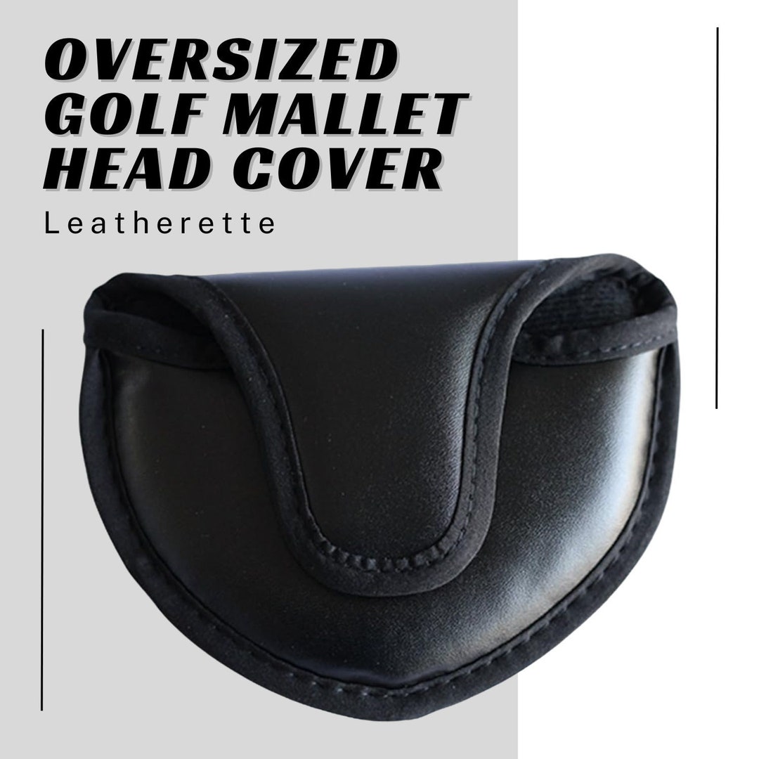 Leatherette Oversized Black Mallet Putter Head Cover-perfect for ...