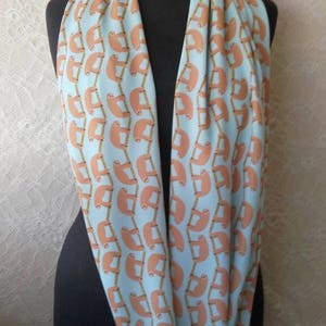 Sloth Gift Cute Sloth Scarf Sloths Infinity Scarf Sloth | Etsy