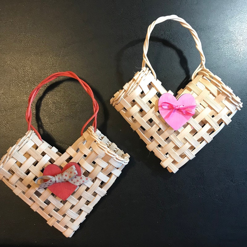 Woven Heart Basket - Etsy