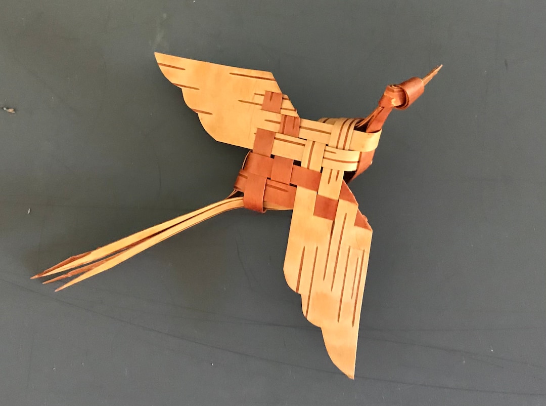 PATTERN: Birch Bark Woven Bird - Etsy