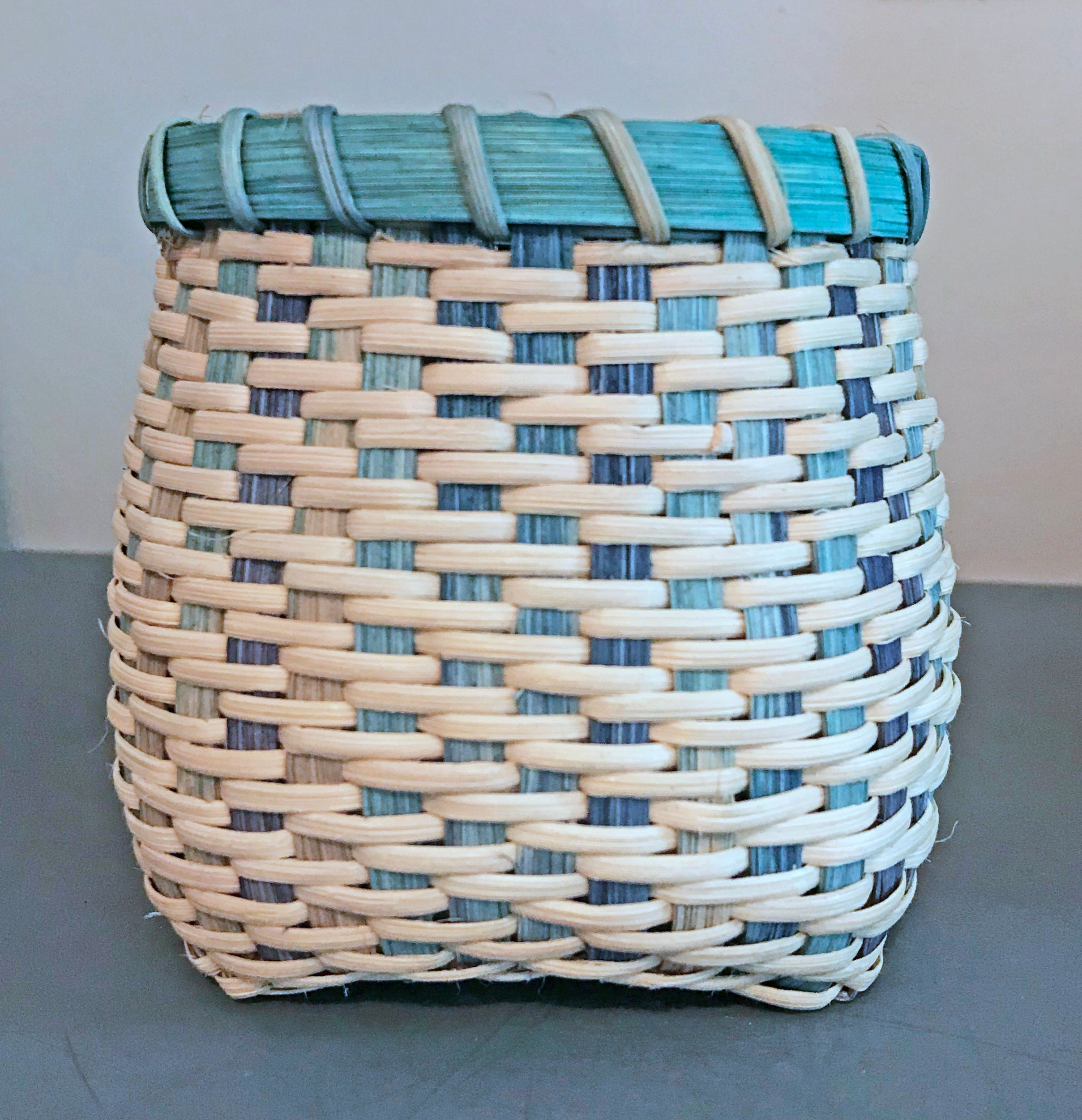 Pattern for Little Turquoise Twill Basket With Space Dyed Reed - Etsy