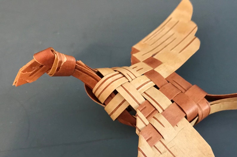 PATTERN: Birch Bark Woven Bird - Etsy