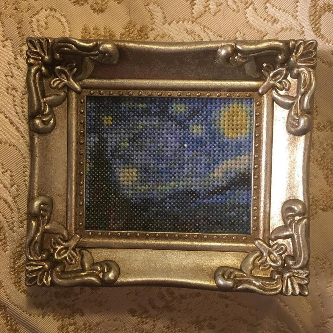 Mini Starry Night Cross Stitch Pattern Van Gogh ***pattern Only*** - Etsy