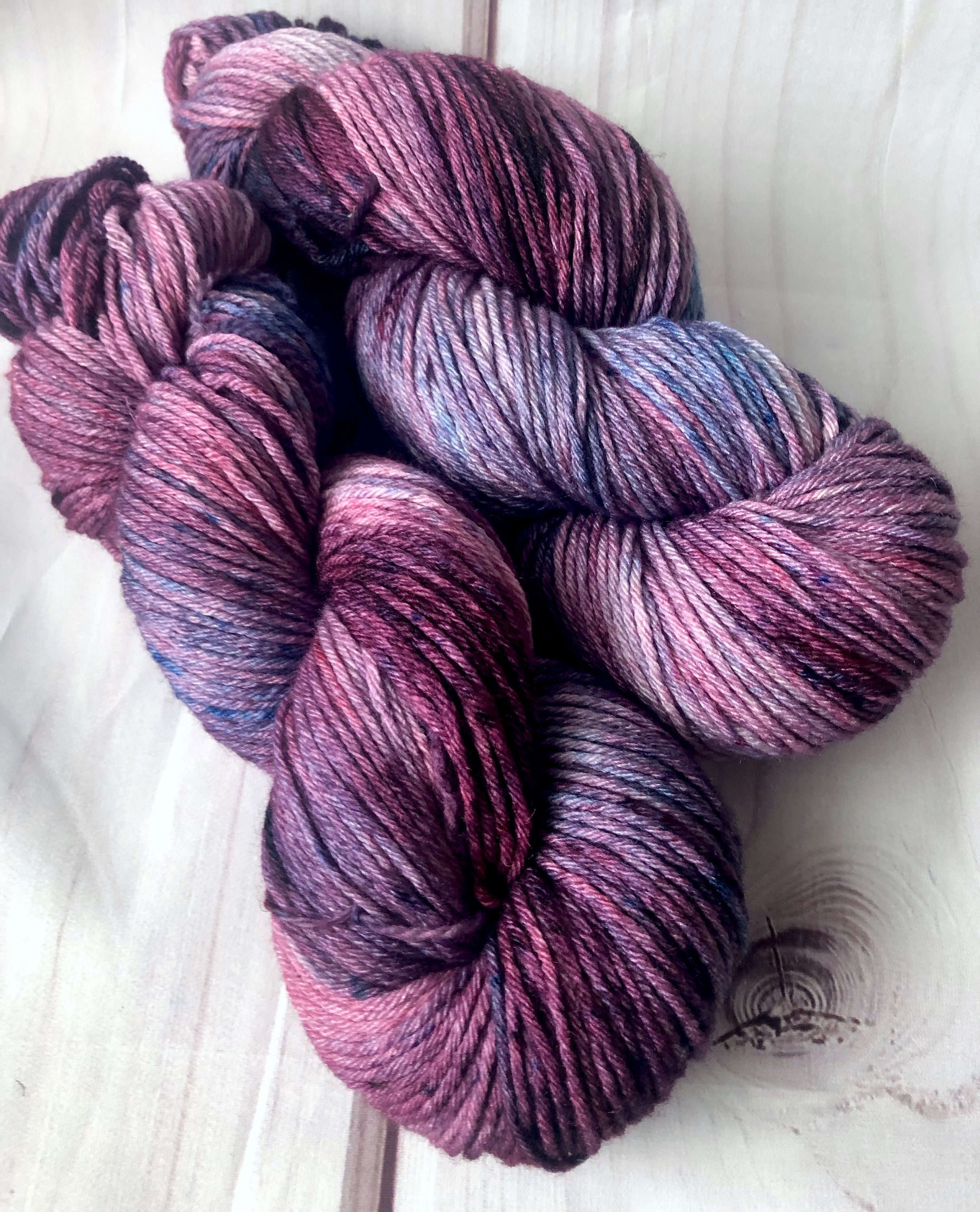 DANCE CARD. Hand Dyed Yarn, Pink Yarn, Worsted Weight, Tussah Silk ...