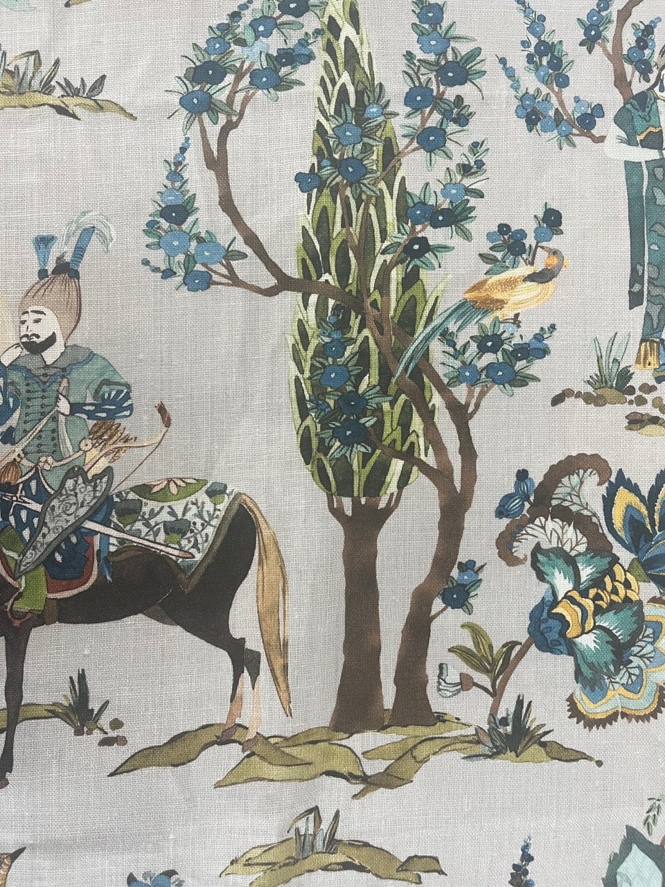 Travers ottoman Riders Fabric Remnant - Etsy