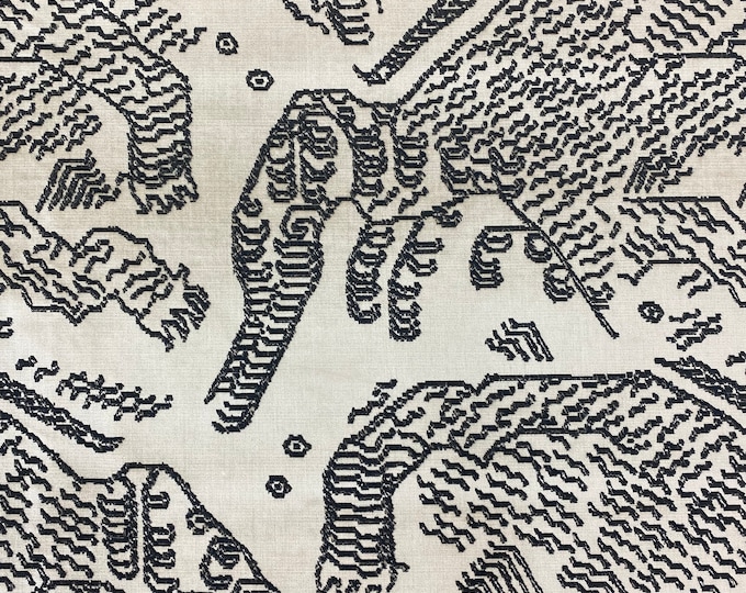 Dedar "tiger Mountain" Velvet Fabric Yardage in Color "graphite" - Etsy