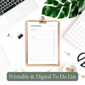 Printable to Do List PNG Planner Checklist Task Lists Instant Download ...