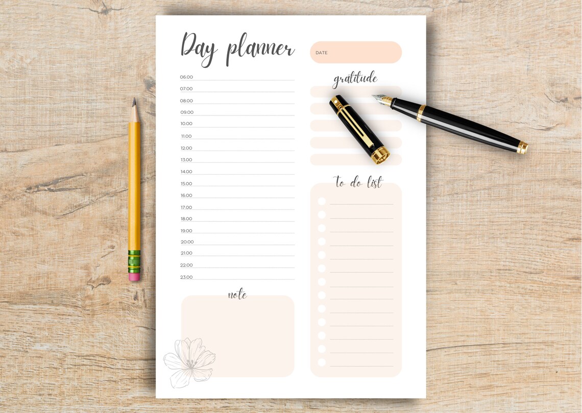 Printable Daily & Weekly Planner Day Week Planner Printable - Etsy