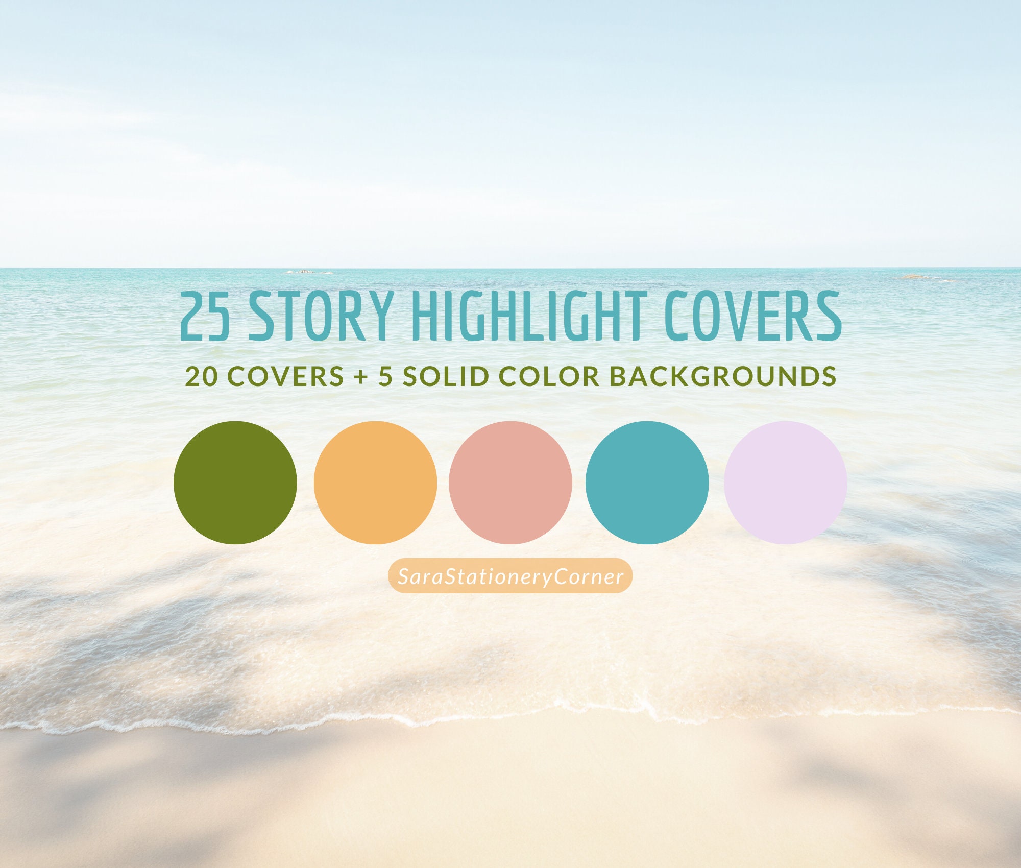 25 Instagram Highlight Covers Tropical Highlight Icons Beach Instagram ...