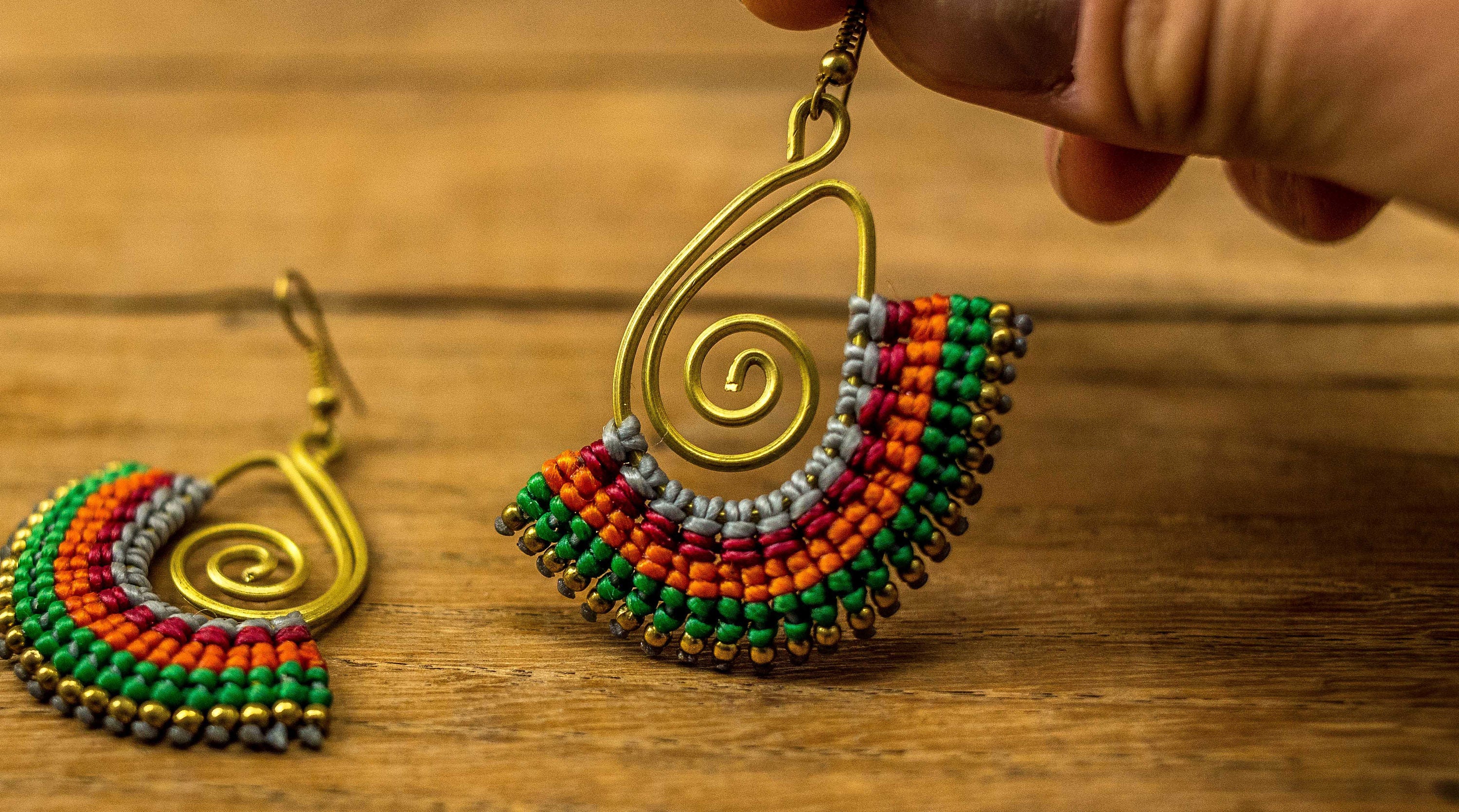 Micro Macrame Earrings - Etsy