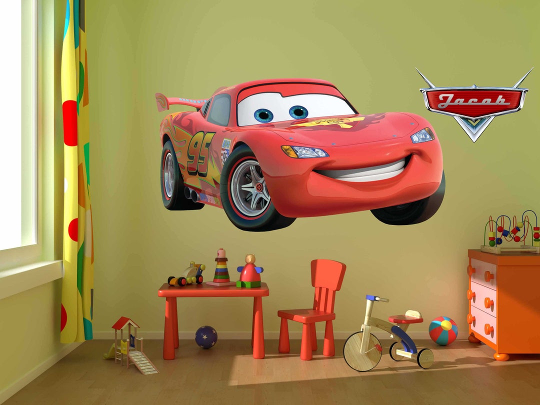 Disney Decals, Lightning Mcqueen Wall Decal,game Room, Cars Decals ...