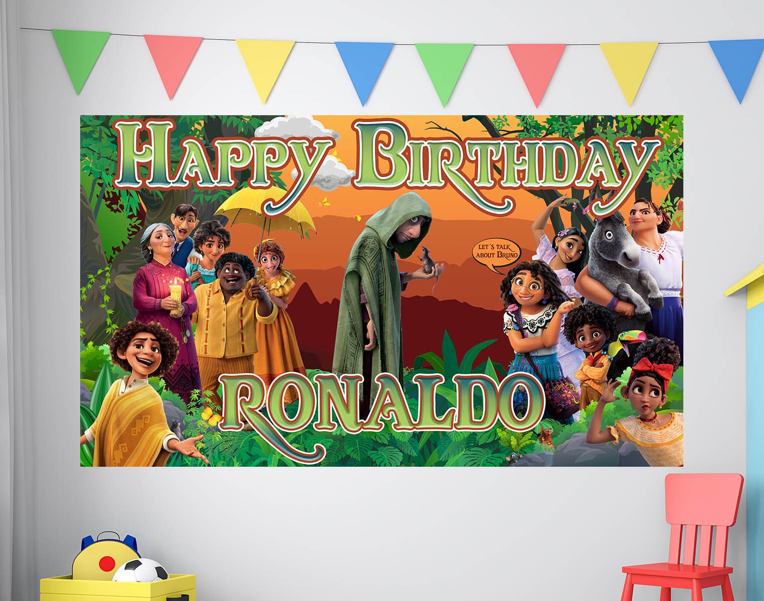 Party Décor Encanto Personalised Birthday Banner 40 x 24 Inches D2 2 x ...