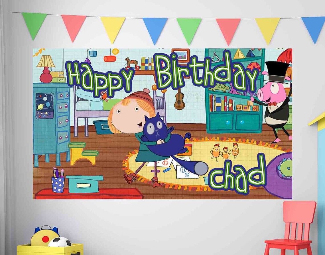 Peg and Cat Birthday, Peg+cat Birthday Banner, Custom Peg and Cat ...