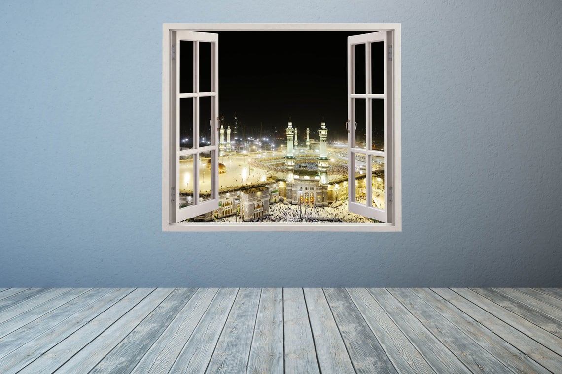 Islamic Wall Decal Kaaba Wall Murals Mecca Wall Mural - Etsy