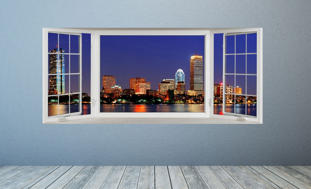 Cityscapes, Skyline Wall Murals, Boston Wall Mural Decals, Boston City ...