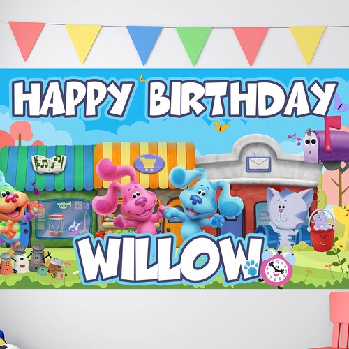Blues Clues Birthday Blues Clues Birthday Banner Custom - Etsy