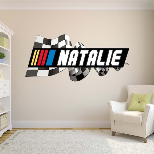 Nascar Inspired Decal Nascar Wall Design Car Wall Mural - Etsy