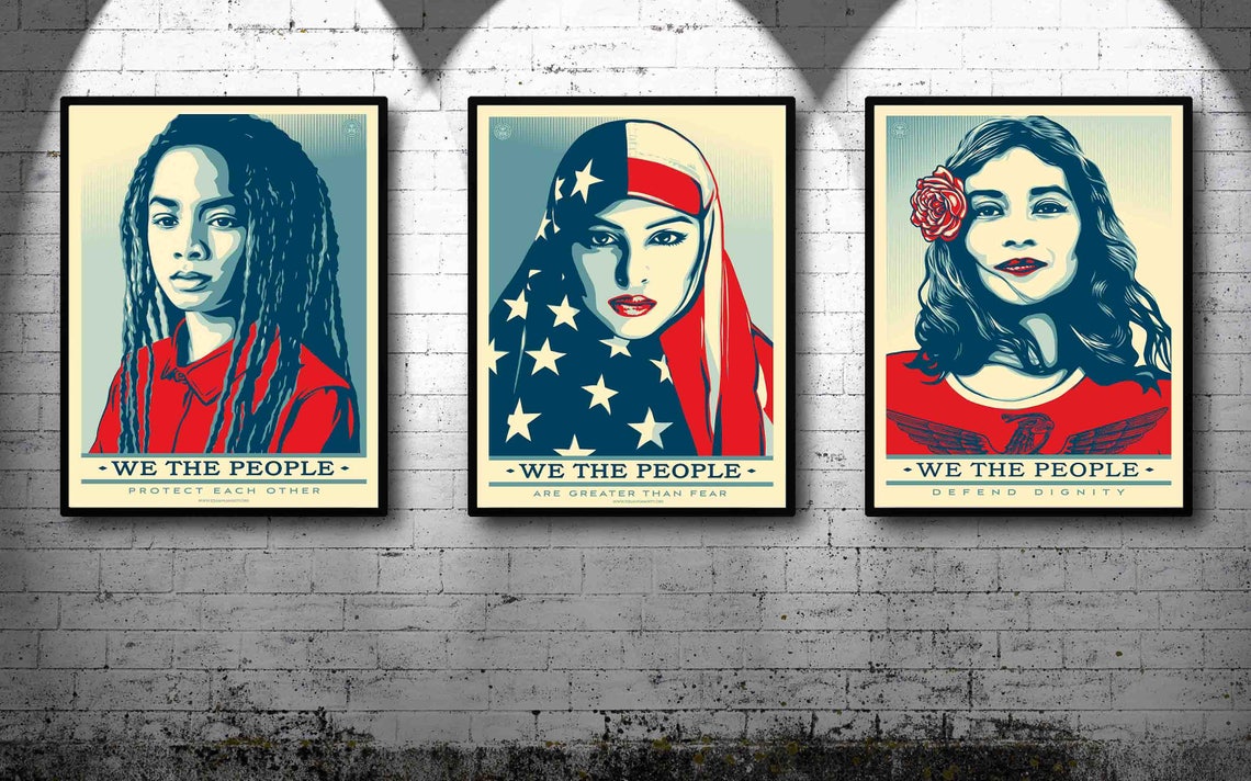 We the People Poster Set We the People Mural Obey Poster We - Etsy