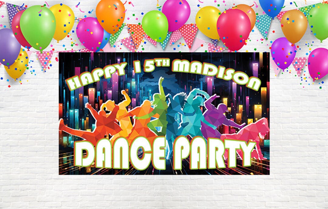 Dance Birthday Banner, Dance Birthday Party, Kids Birthday Banner ...