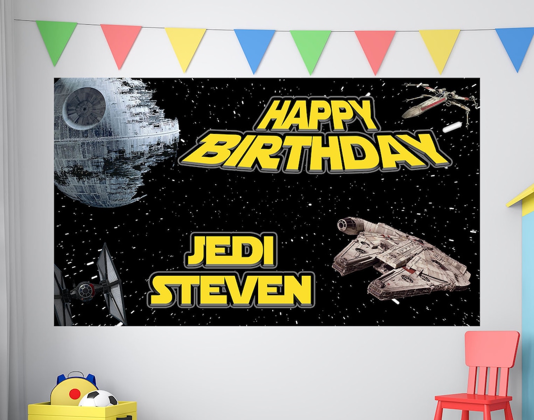 Star Wars Birthday, Star Wars Birthday Banner, Custom Star Wars ...