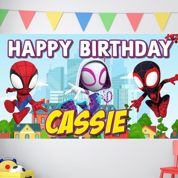 Spiderman and Gwen Stacy Backdrop - Etsy