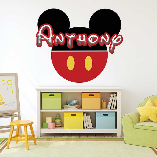 Mickey Mouse Decal - Etsy