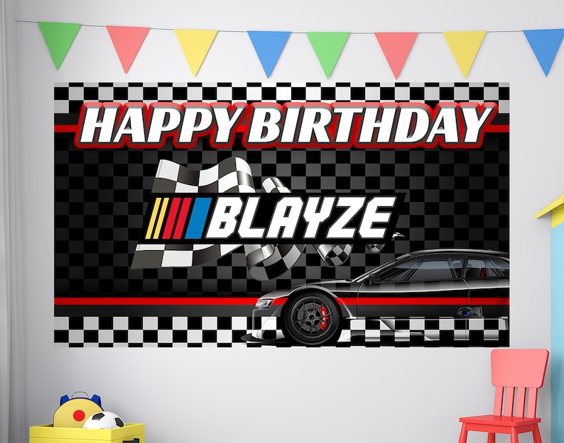 Nascar Birthday Nascar Birthday Banner Custom Racing - Etsy
