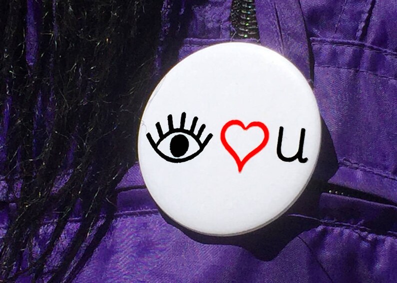 Eye Heart U (I Love You) Button, 2.25 Pinback - Etsy