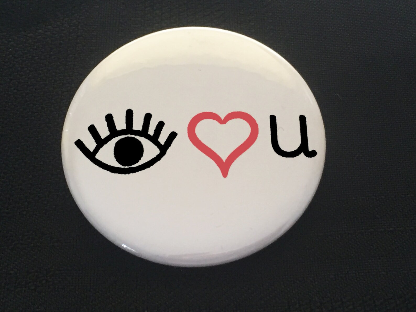 Eye Heart U (I Love You) Button, 2.25 Pinback - Etsy