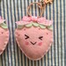Felt Strawberry Keychain Kawaii, Valentine Gift, Friendship Gift Cute ...